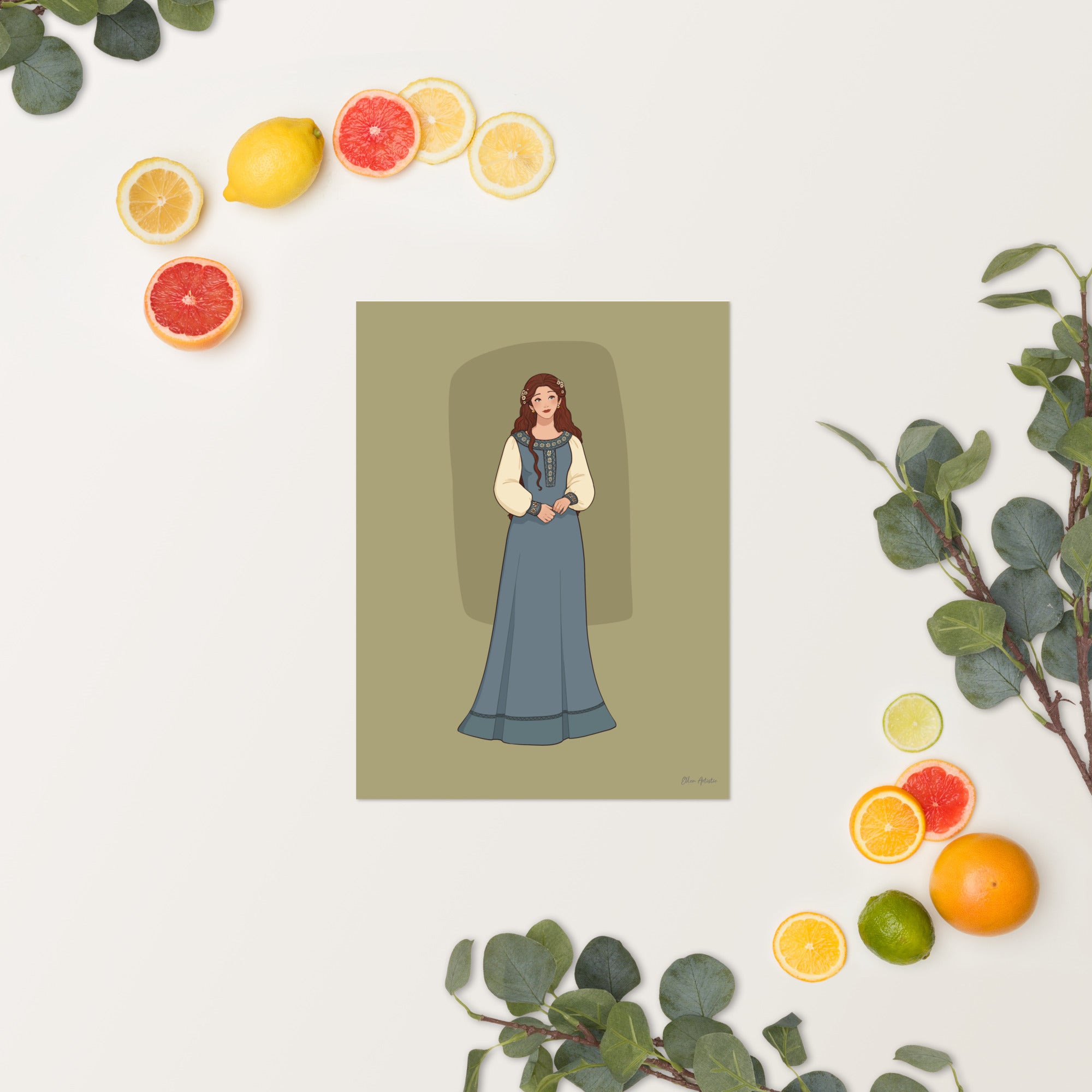 Poster: Fantasy Fashion, Powder Blue – Ellen Artistic